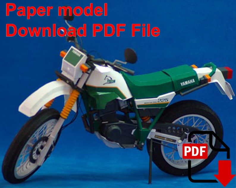 Yamaha Serow 225, Papercraft, 3D Paper Model, Animal, Zoo, Paper Craft ...