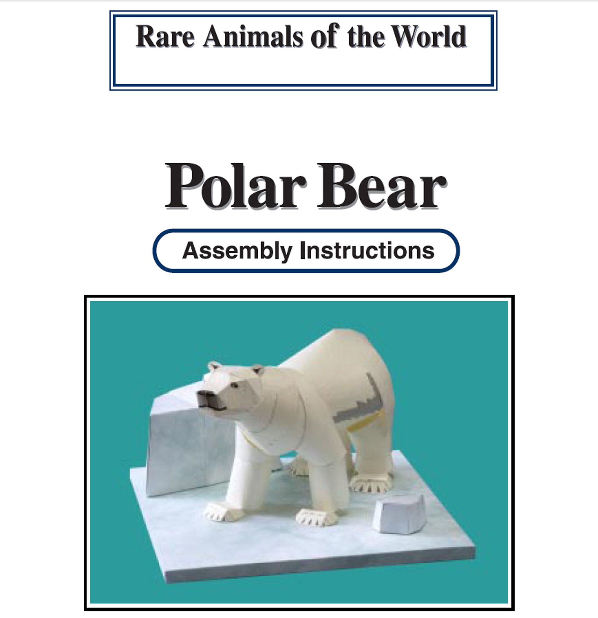 Polar Bear, Papercraft, 3D Paper Model, Animal, Zoo, Paper Craft ...