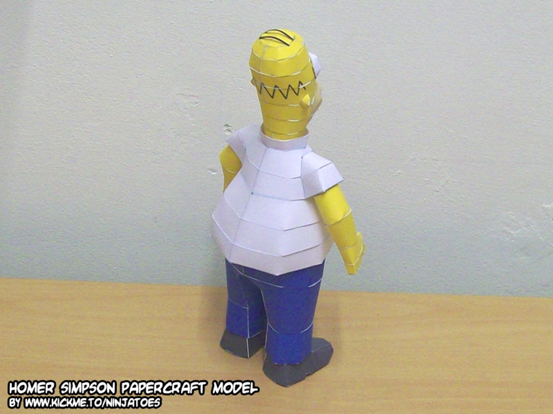 Homer Simpson, Papercraft, 3D Paper Model, Animal, Zoo, Paper Craft ...
