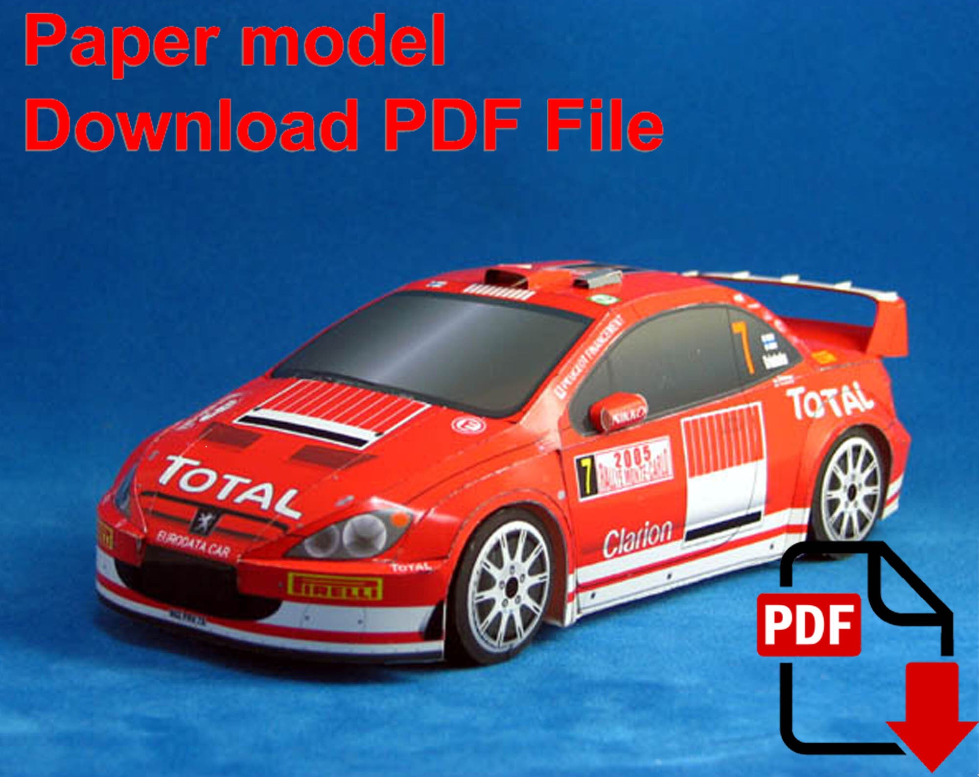 307 WRC, Papercraft, 3D Paper Model, Animal, Zoo, Paper Craft, Template ...