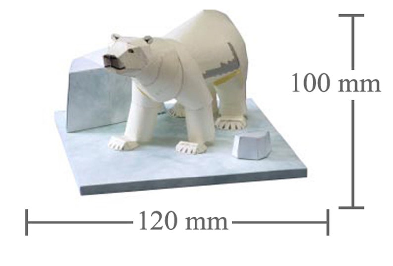Polar Bear, Papercraft, 3D Paper Model, Animal, Zoo, Paper Craft ...