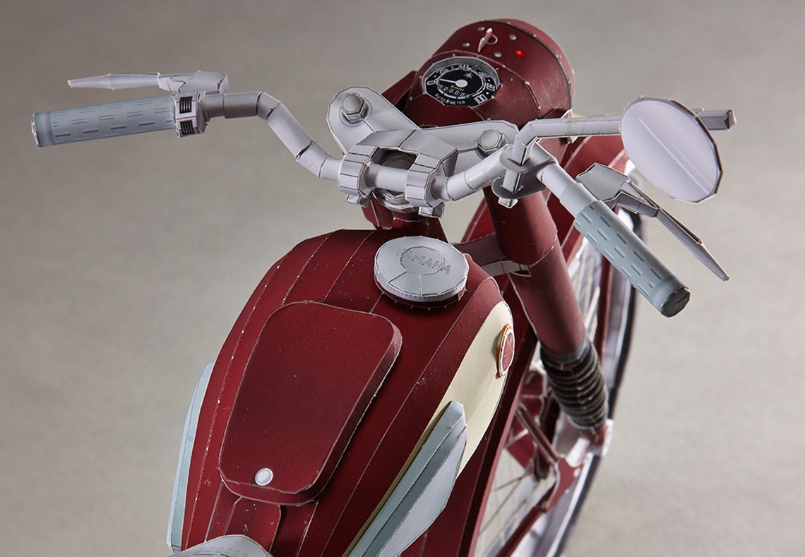 Yamaha YA-1 Ultra Realistic Papercraft, 3D Paper Model, Motorcycle ...