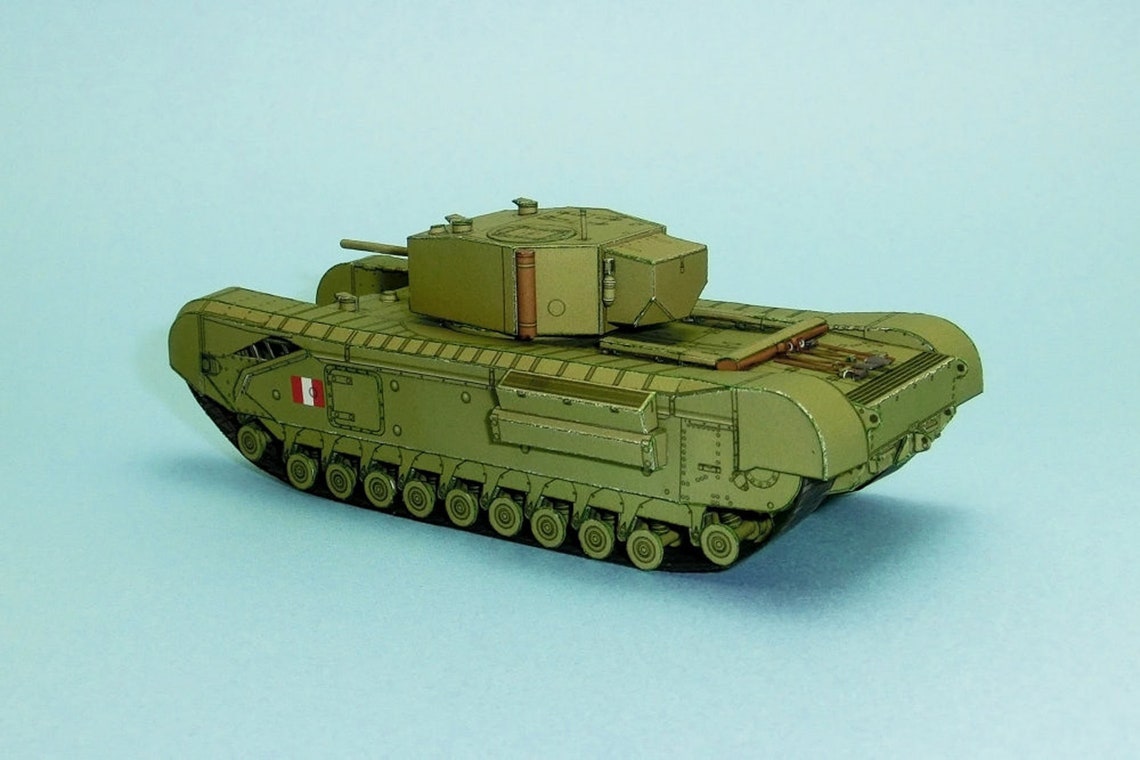Churchill MK3, Papercraft, 3D Paper Model, Soldier, Tank, Paper Craft ...