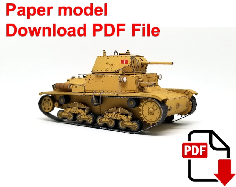 M13-40 Tank Paper Model, 3D Papercraft (PDF Template) - Etsy