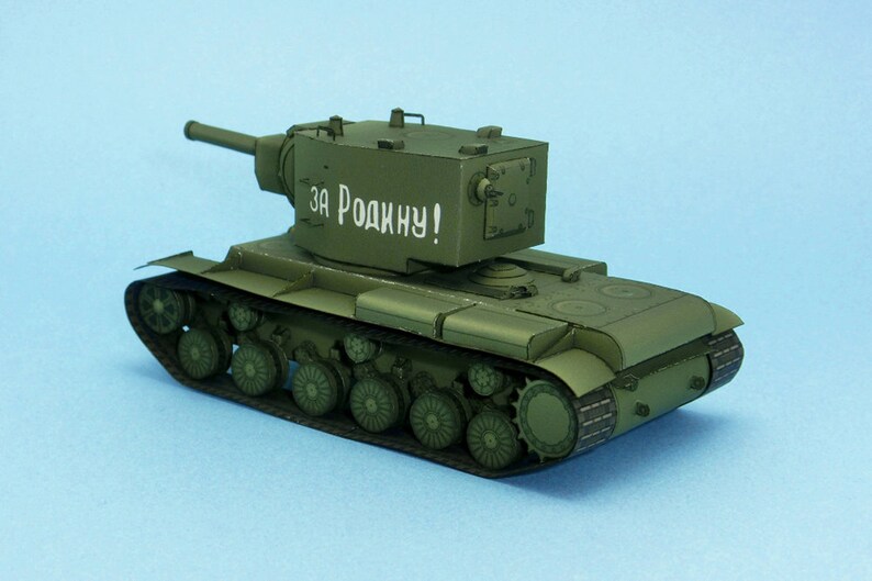 KV-2, Papercraft, 3D Paper Model, Soldier, Tank, Paper Craft, Template ...