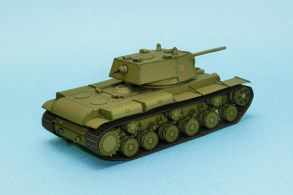 KV-1, Papercraft, 3D Paper Model, Soldier, Tank, Paper Craft, Template ...