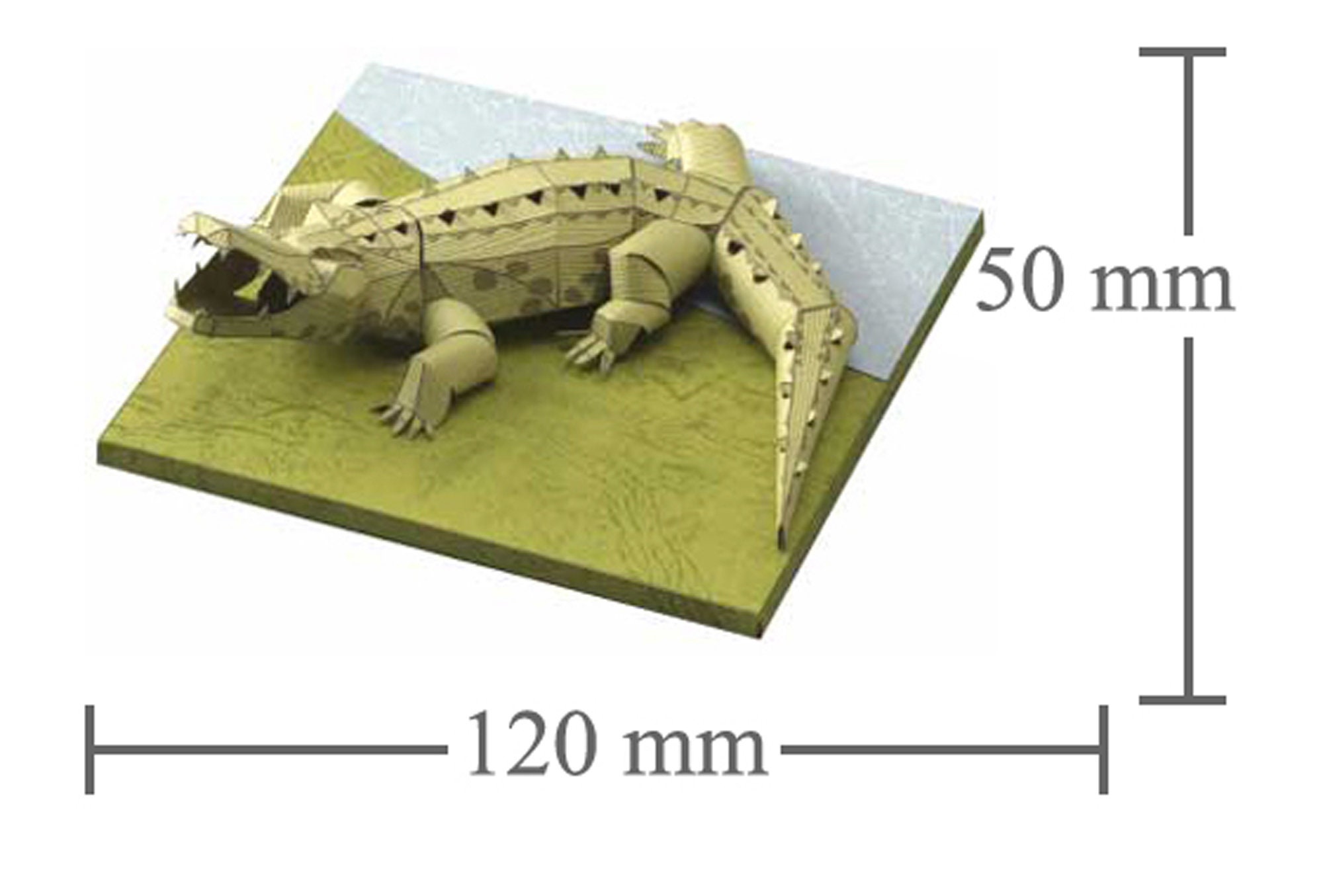 Cuban Crocodile, Papercraft, 3D Paper Model, Animal, Zoo, Paper Craft ...
