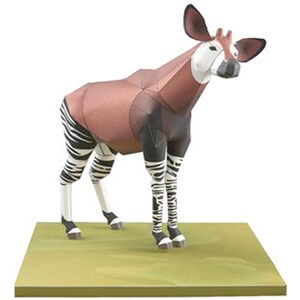 Okapi, Papercraft, 3D Paper Model, Animal, Zoo, Paper Craft, Template ...