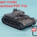 Panzer IV Tank Paper Model, DIY 3D Papercraft (PDF Template) - Etsy