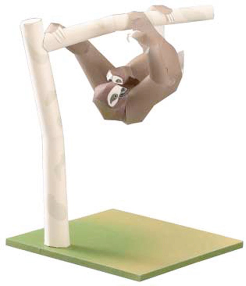 Maned Sloth, Papercraft, 3D Paper Model, Animal, Zoo, Paper Craft ...