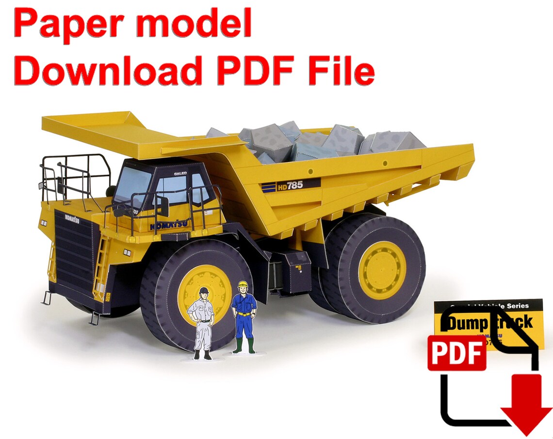 Dump Truck, Papercraft, 3D Paper Model, Animal, Zoo, Paper Craft ...