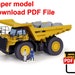 Dump Truck, Papercraft, 3D Paper Model, Animal, Zoo, Paper Craft ...