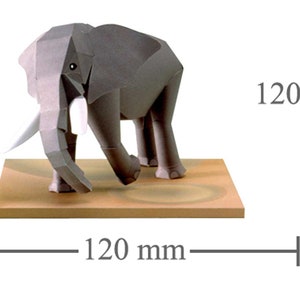 African Elephant, Papercraft, 3D Paper Model, Animal, Zoo, Paper Craft ...