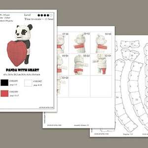 Panda, Papercraft, 3D Paper Model, Animal, Zoo, Paper Craft, Template ...