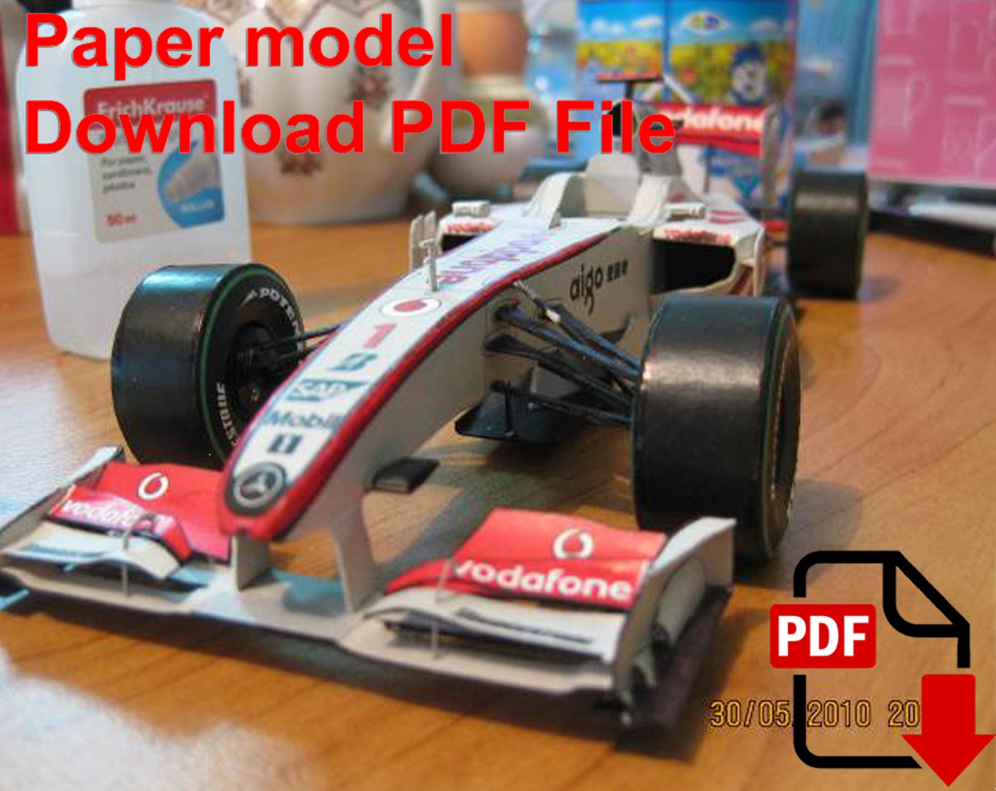 Mclaren MP4-24, Papercraft, 3D Paper Model, Animal, Zoo, Paper Craft ...