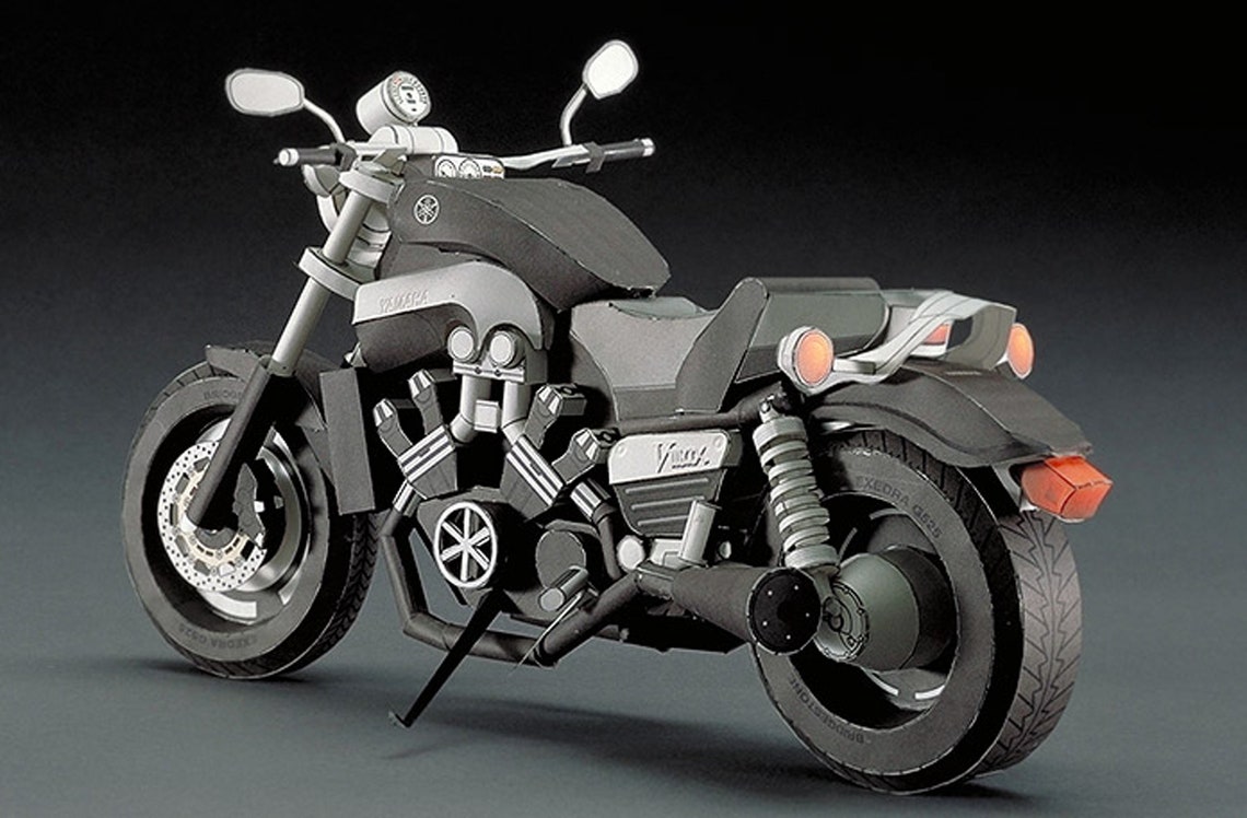 Yamaha Vmax Realistic Papercraft 3D Paper Model, Motorcycle, Paper ...