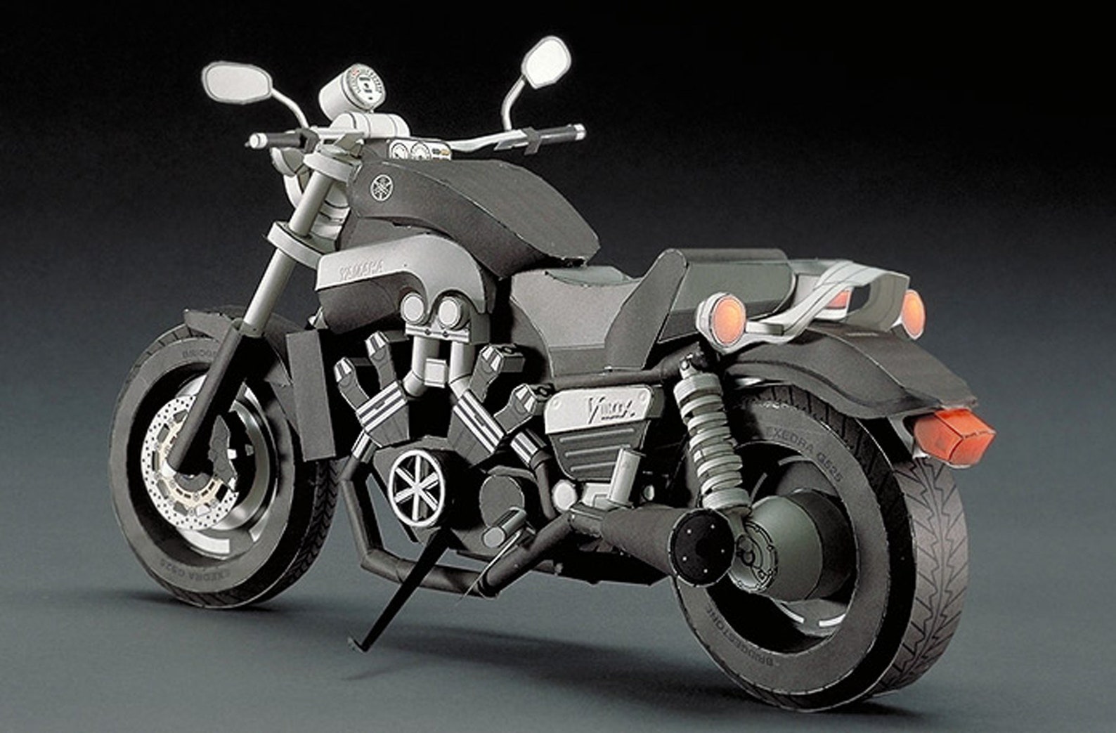 Yamaha Vmax Realistic Papercraft 3D Paper Model, Motorcycle, Paper ...