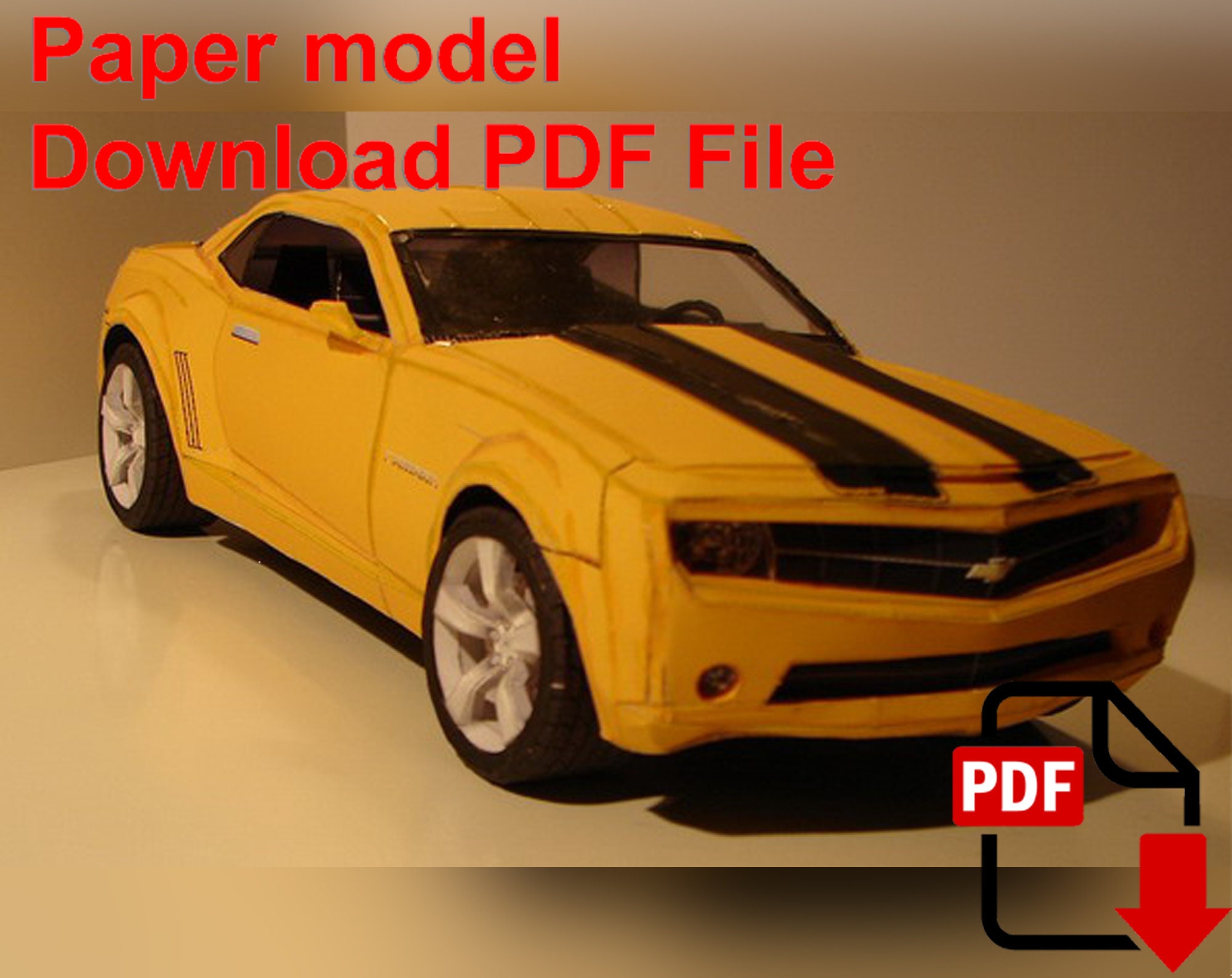 2009 Camaro, Papercraft, 3D Paper Model, Animal, Zoo, Paper Craft ...