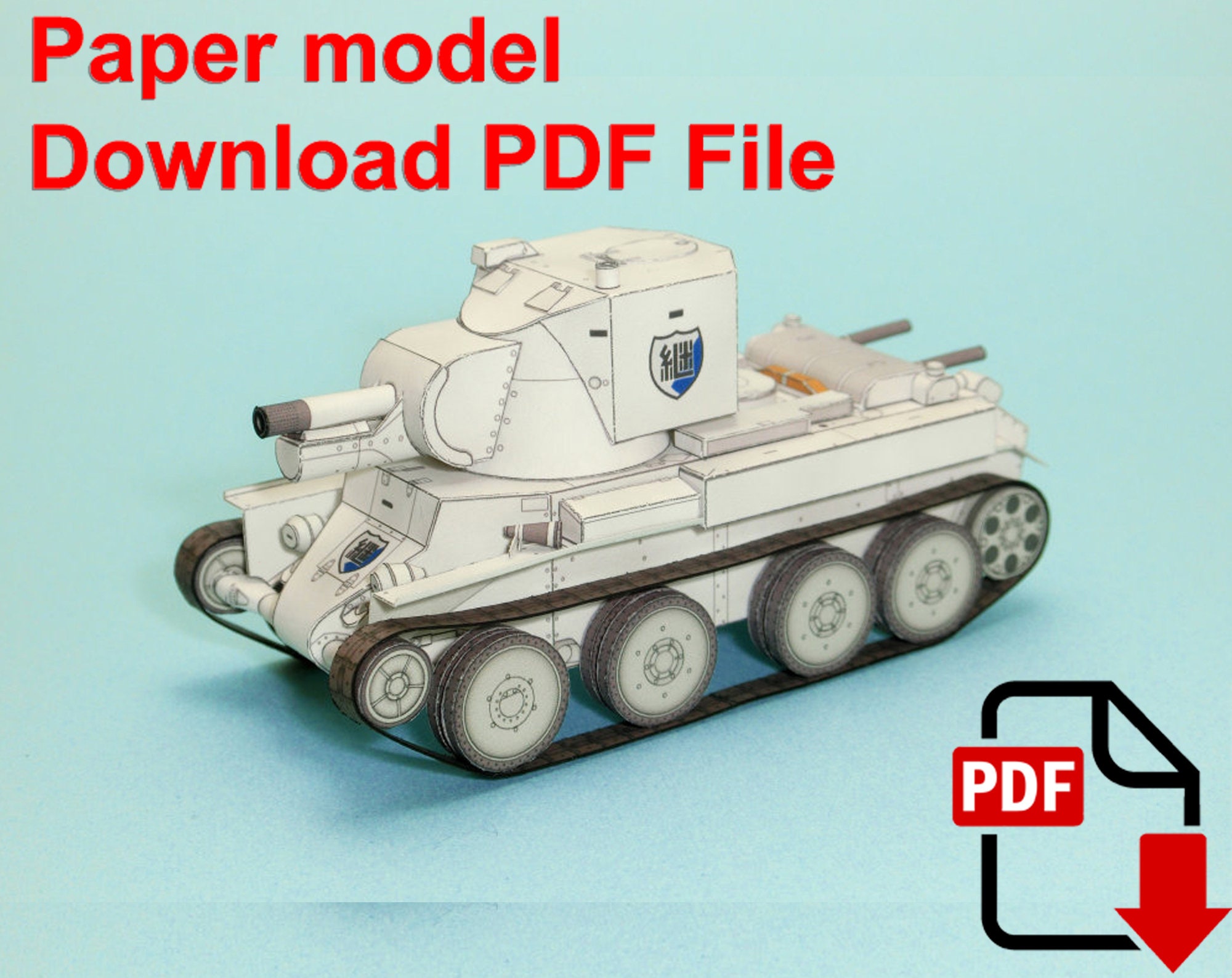 BT-42, Papercraft, 3D Paper Model, Soldier, Tank, Paper Craft, Template ...