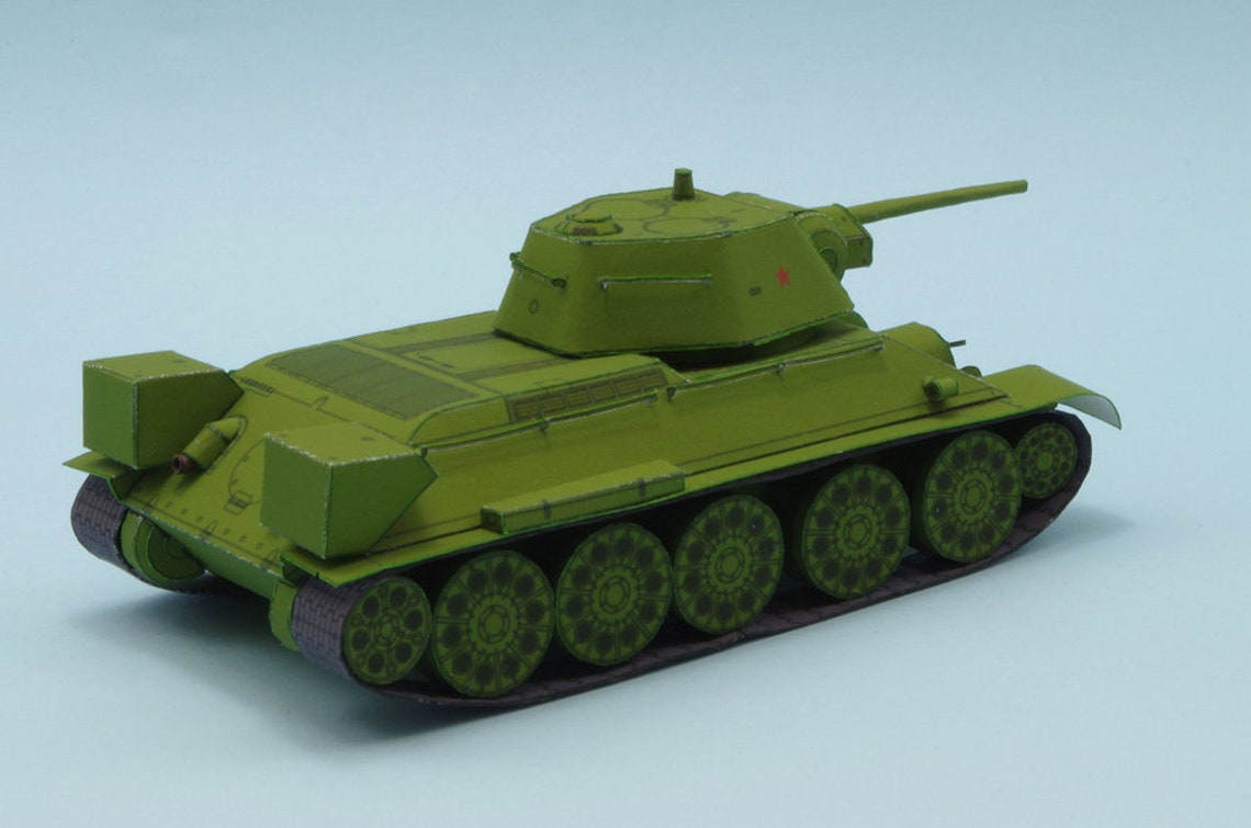T34-76 Tank Paper Model, DIY 3D Papercraft (PDF Template) - Etsy