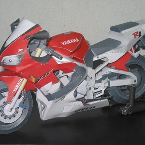 Yamaha YZF-R1 Papercraft Model, DIY 3D Paper Motorcycle (PDF Template ...