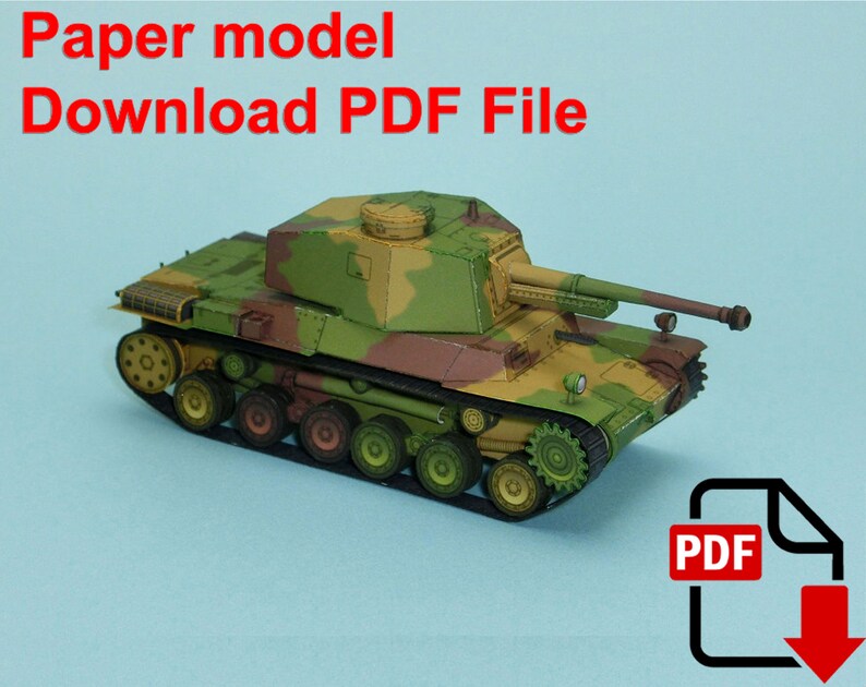 Type3, Papercraft, 3D Paper Model, Soldier, Tank, Paper Craft, Template ...