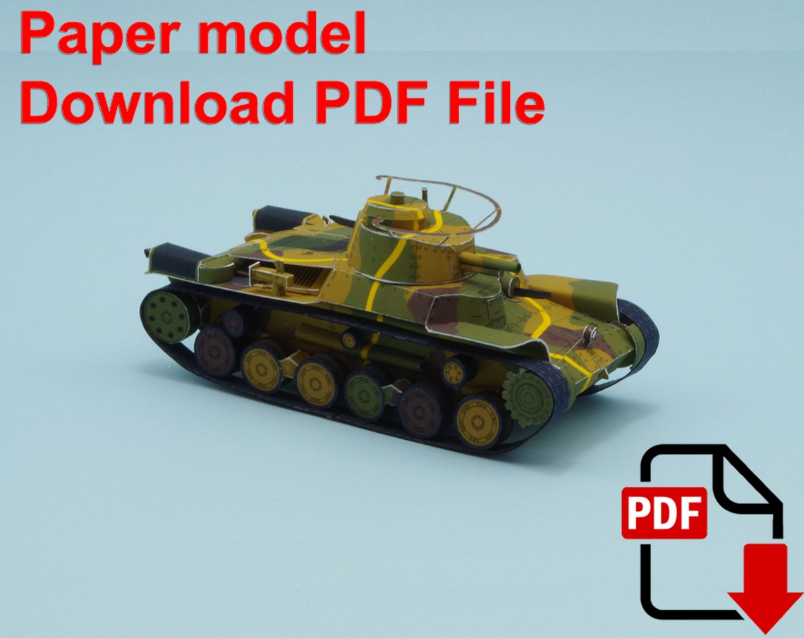 Type97, Papercraft, 3D Paper Model, Soldier, Tank, Paper Craft ...