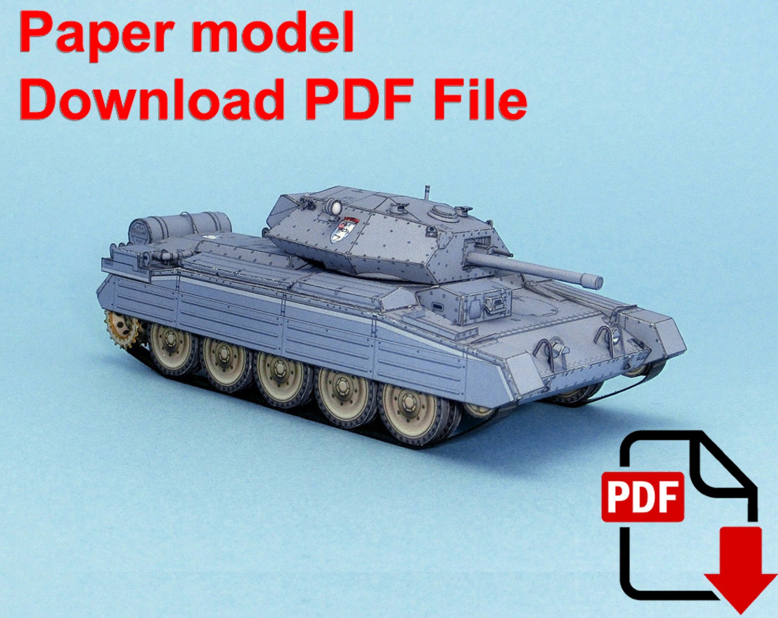 Crusader MK3-2, Papercraft, 3D Paper Model, Soldier, Tank, Paper Craft ...