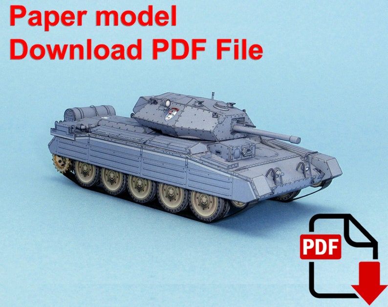 Crusader MK3-2, Papercraft, 3D Paper Model, Soldier, Tank, Paper Craft ...