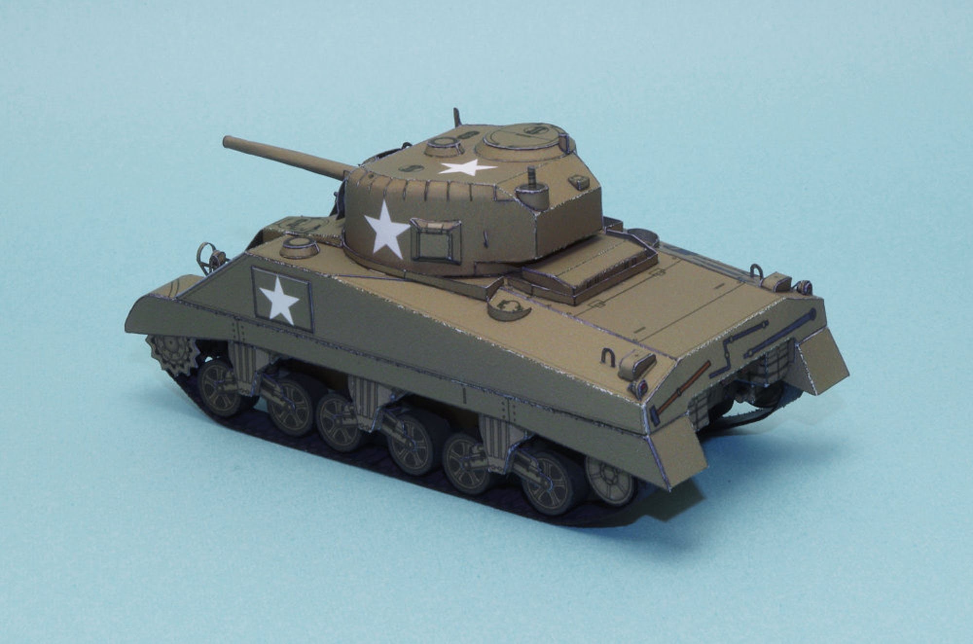 M4 Sheman, Papercraft, 3D Paper Model, Soldier, Tank, Paper Craft ...