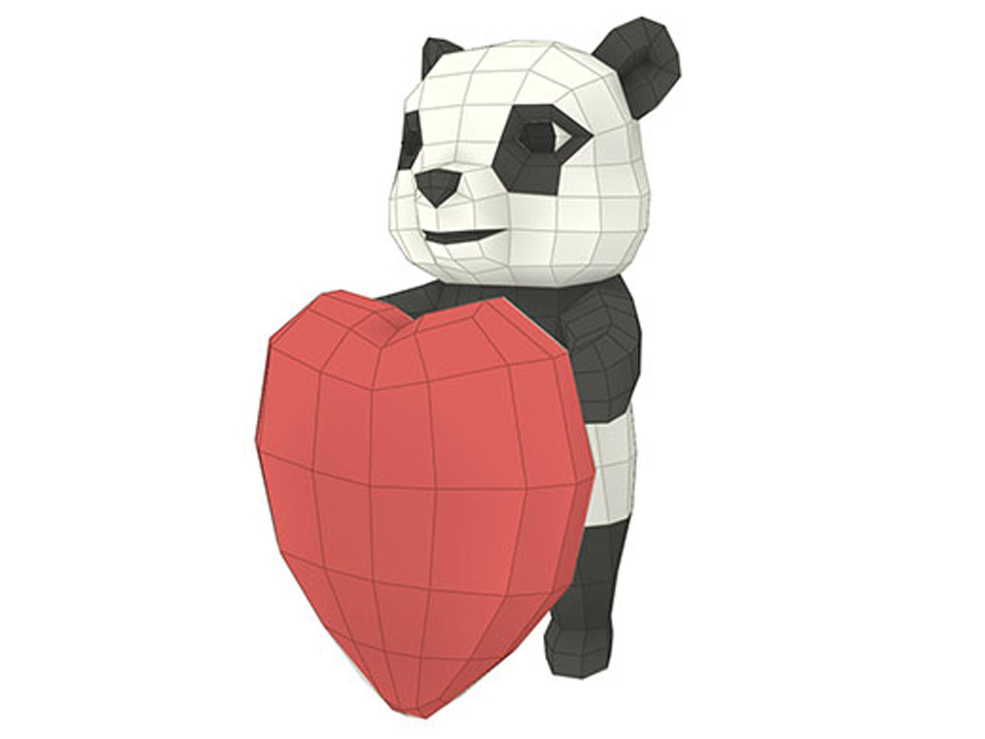 Panda, Papercraft, 3D Paper Model, Animal, Zoo, Paper Craft, Template ...