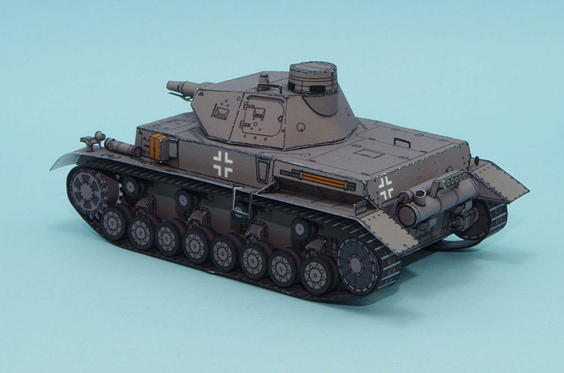 Panzer IV Type D, Papercraft, 3D Paper Model, Soldier, Tank, Paper ...