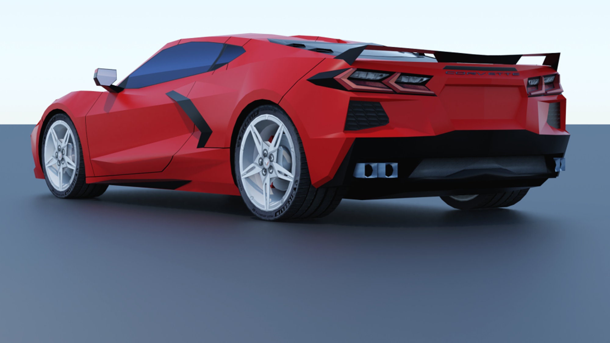 C8 Corvette Paper Model, 3D Papercraft Template (PDF) - Etsy