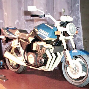 Yamaha XJR1300 Realistic Papercraft 3D Paper Model, Motorcycle, Paper ...