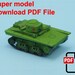 T37A Tank Paper Model, DIY 3D Papercraft (PDF Template) - Etsy