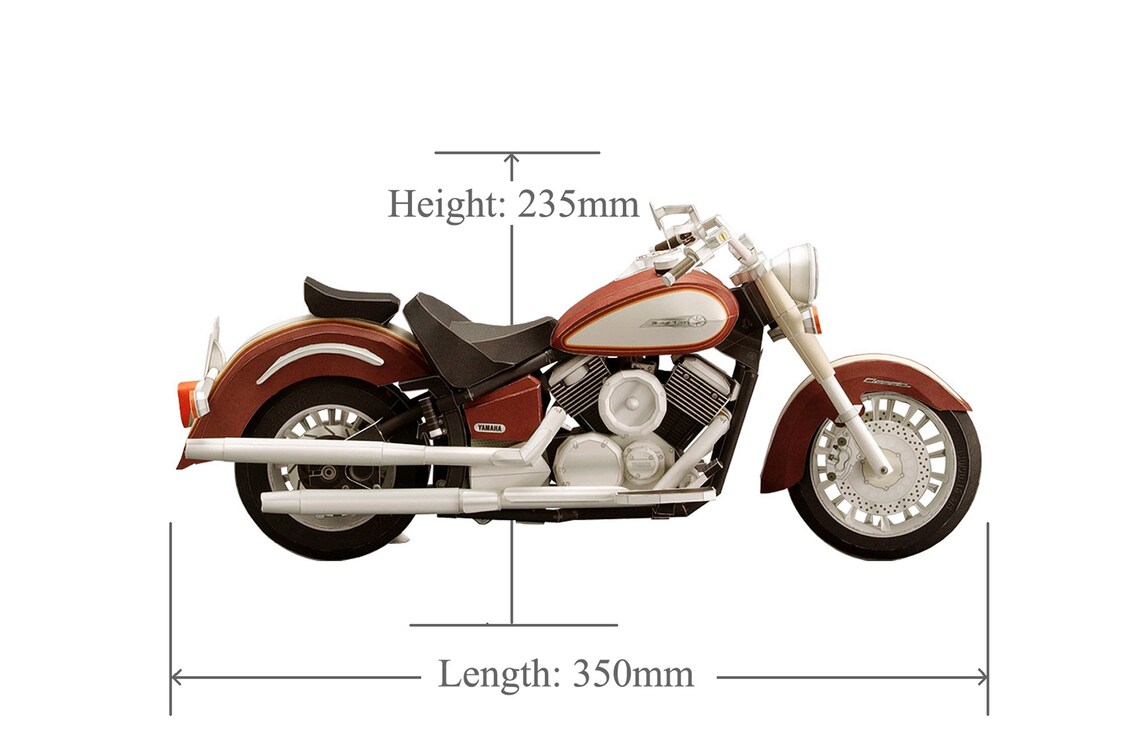 Yamaha DSC11 Realistic Papercraft, 3D Paper Model, Motorcycle, Paper ...