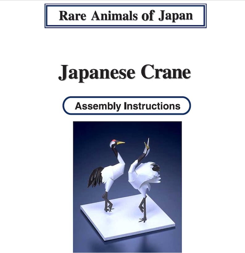 Japanese Crane, Papercraft, 3D Paper Model, Animal, Zoo, Paper Craft ...