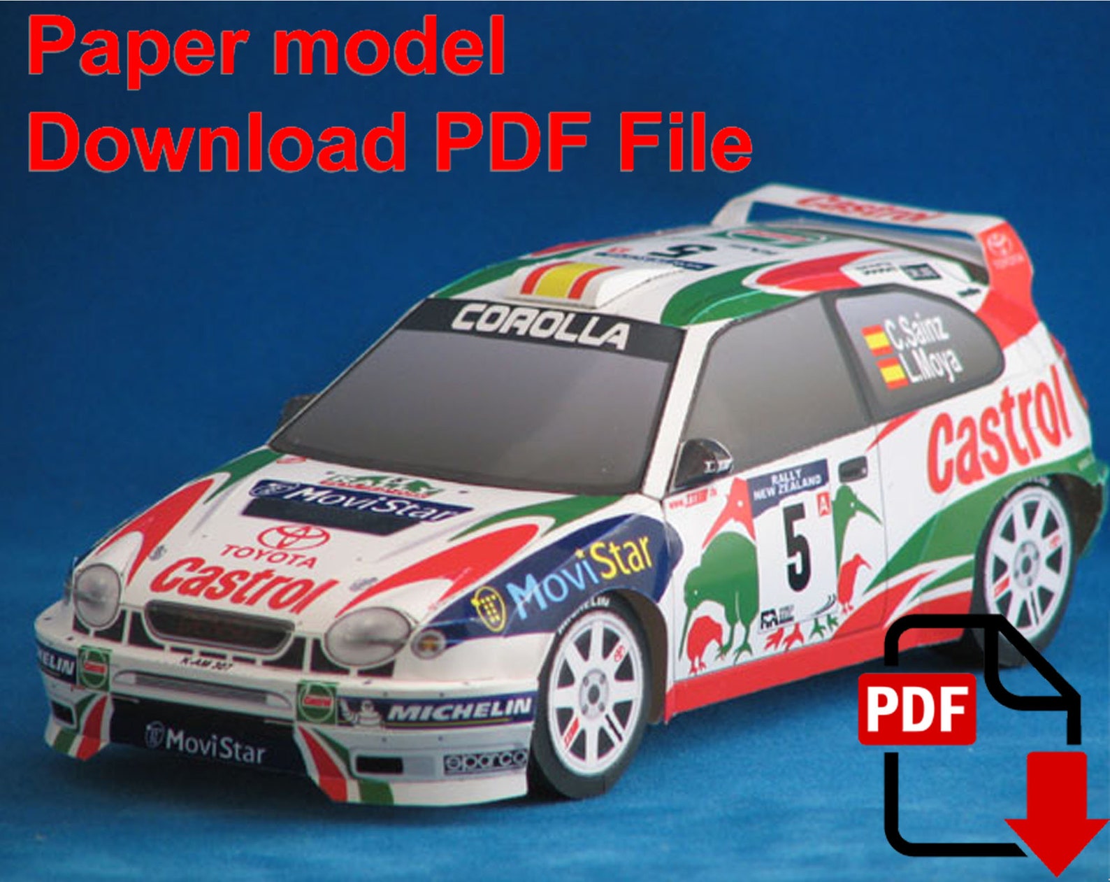 Corolla, Papercraft, 3D Paper Model, Animal, Zoo, Paper Craft, Template ...