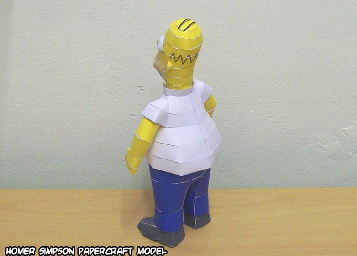 Homer Simpson, Papercraft, 3D Paper Model, Animal, Zoo, Paper Craft ...