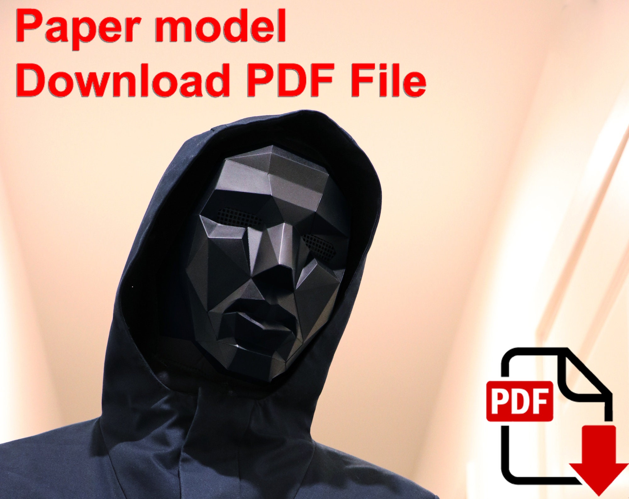 FRONTMAN MASK, Papercraft, 3D Paper Model, Animal, Zoo, Paper Craft ...