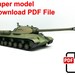 IS-3, Papercraft, 3D Paper Model, Soldier, Tank, Paper Craft, Template ...