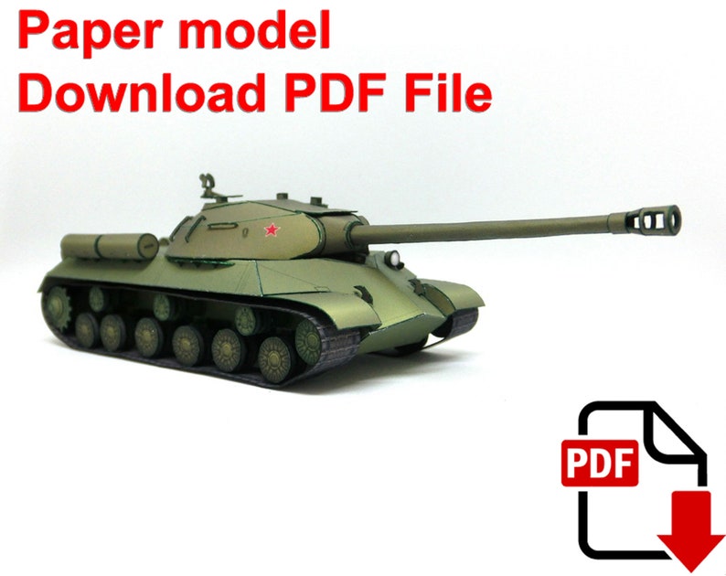 IS-3, Papercraft, 3D Paper Model, Soldier, Tank, Paper Craft, Template ...