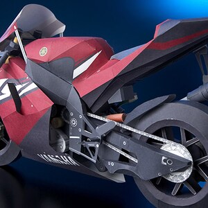 Yamaha YZR-M1 Realistic Papercraft 3D Paper Model, Motorcycle, Paper ...
