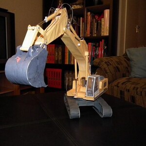 Digger, Papercraft, 3D Paper Model, Animal, Zoo, Paper Craft, Template ...