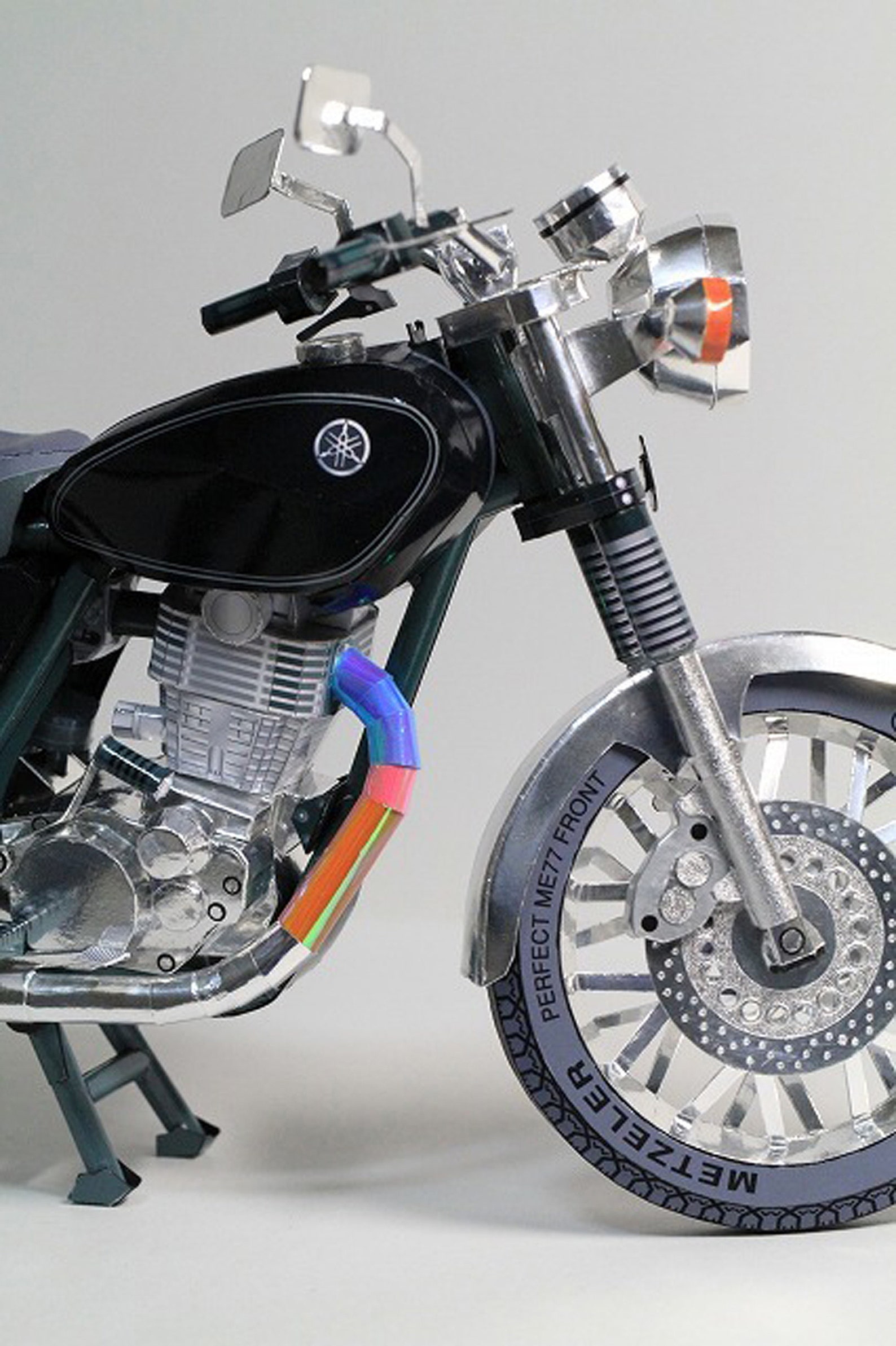 Yamaha SR400 Realistic Papercraft, 3D Paper Model, Motorcycle, Paper ...