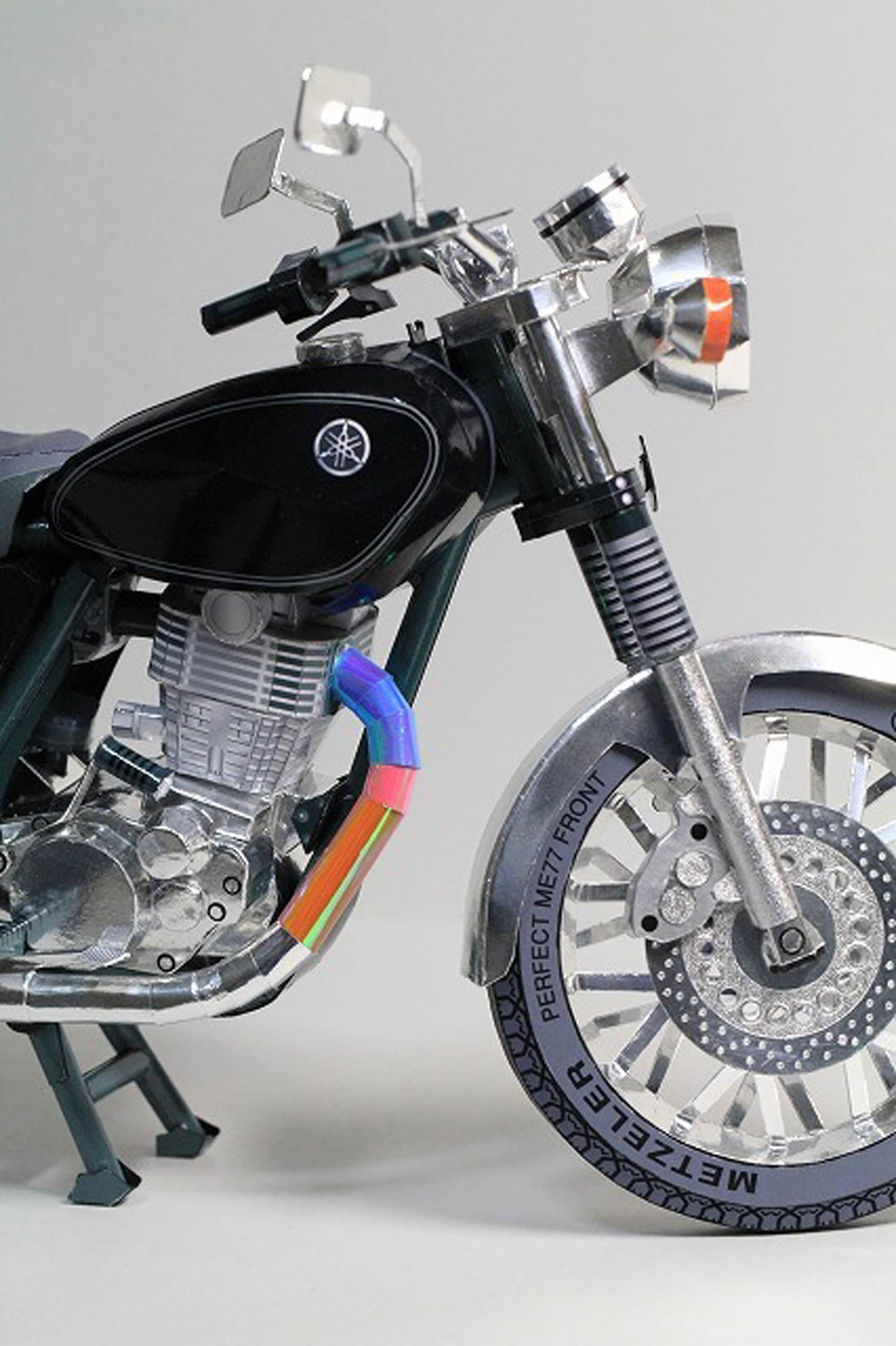 Yamaha SR400 Realistic Papercraft, 3D Paper Model, Motorcycle, Paper ...