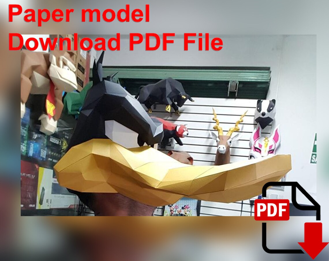 Daffy Duck Mask, Papercraft, 3D Paper Model, Animal, Zoo, Paper Craft ...