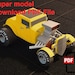 Ford Hot Rod, Papercraft, 3D Paper Model, Animal, Zoo, Paper Craft ...
