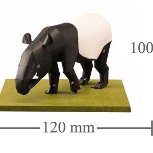 Malayan Tapir Paper Model, DIY 3D Papercraft (PDF Template) - Etsy