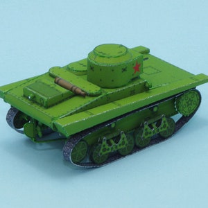 T37A, Papercraft, 3D Paper Model, Soldier, Tank, Paper Craft, Template ...